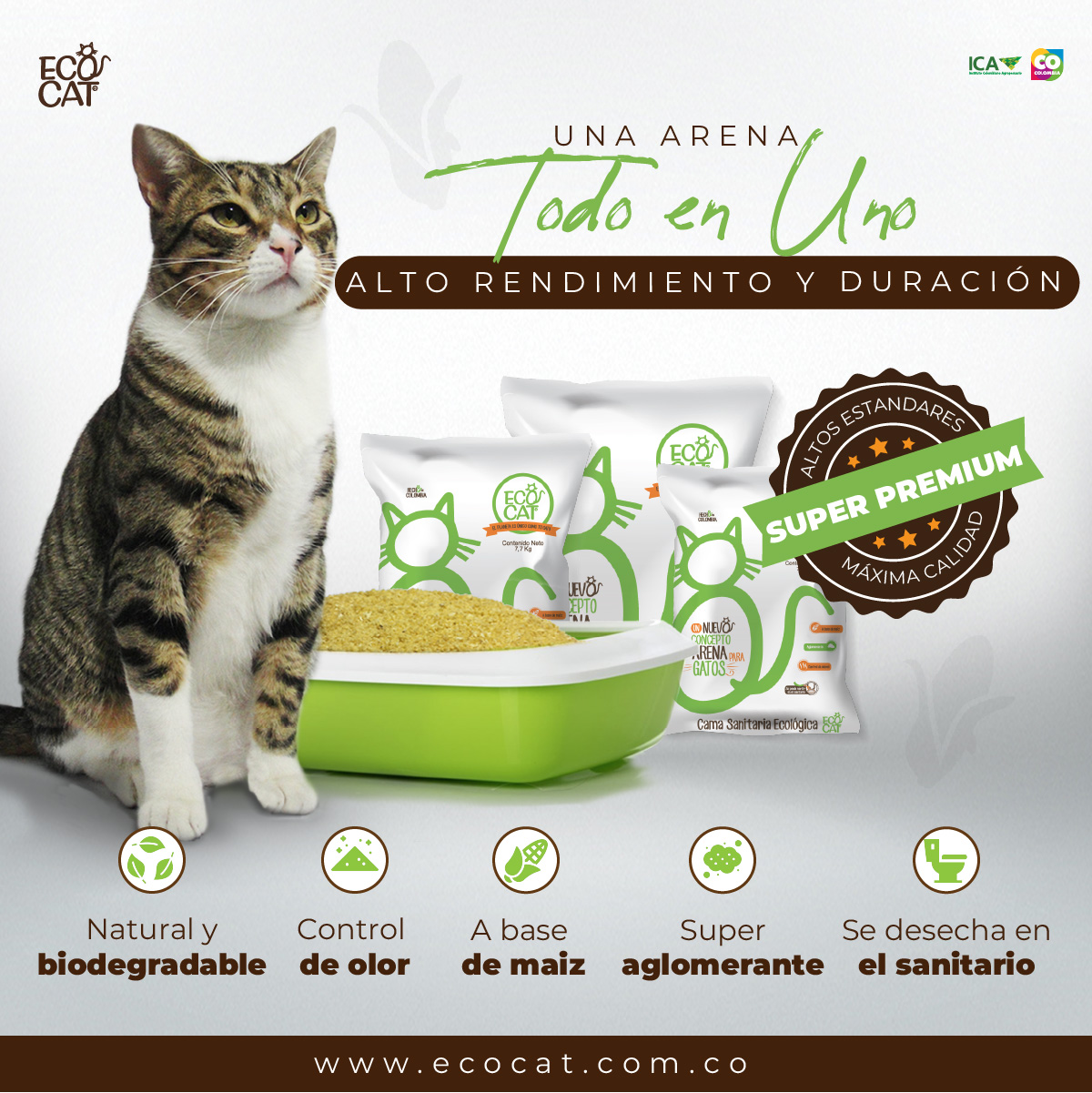 Ecocat Arena de Maíz Certificada: La Mejor Elección para tu Gato - Ecocat